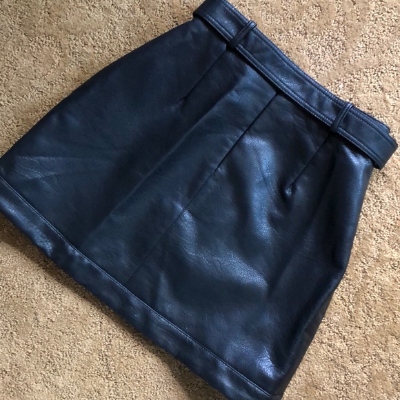 Urban Outfitters | Skirts | Urban Outfitters Belted Vegan Leather Mini Skirt | Poshmark